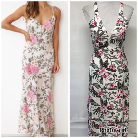 sim & sam | Dresses | Nwt Sim Sam Anthropologie Tropical Maxi Dress ...